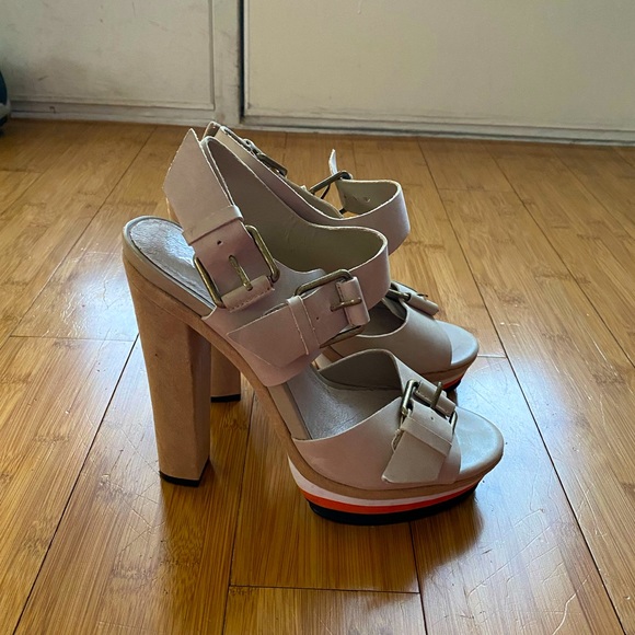 Aldo | Shoes | Aldo Platform Sandals 5 In Beige Size 37 | Poshmark